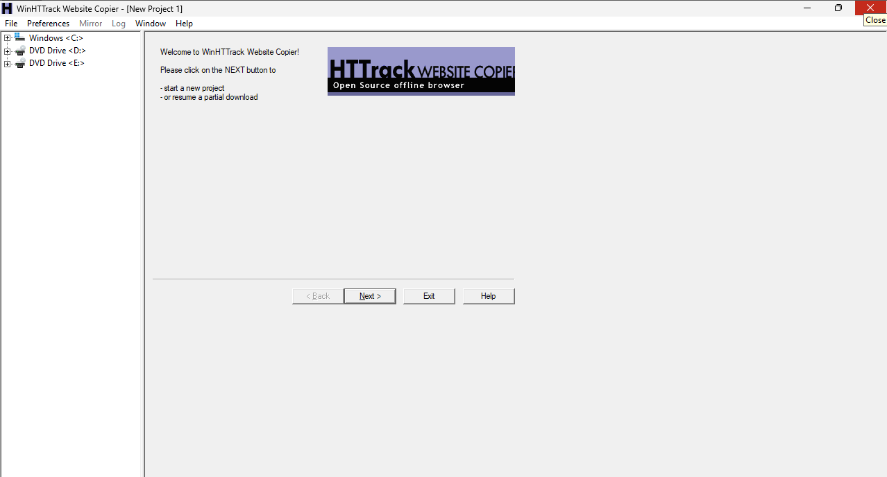 How To Use HTTrack Website Copier Tool