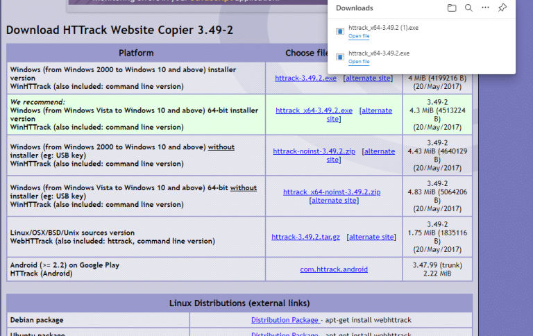 How To Use HTTrack Website Copier Tool