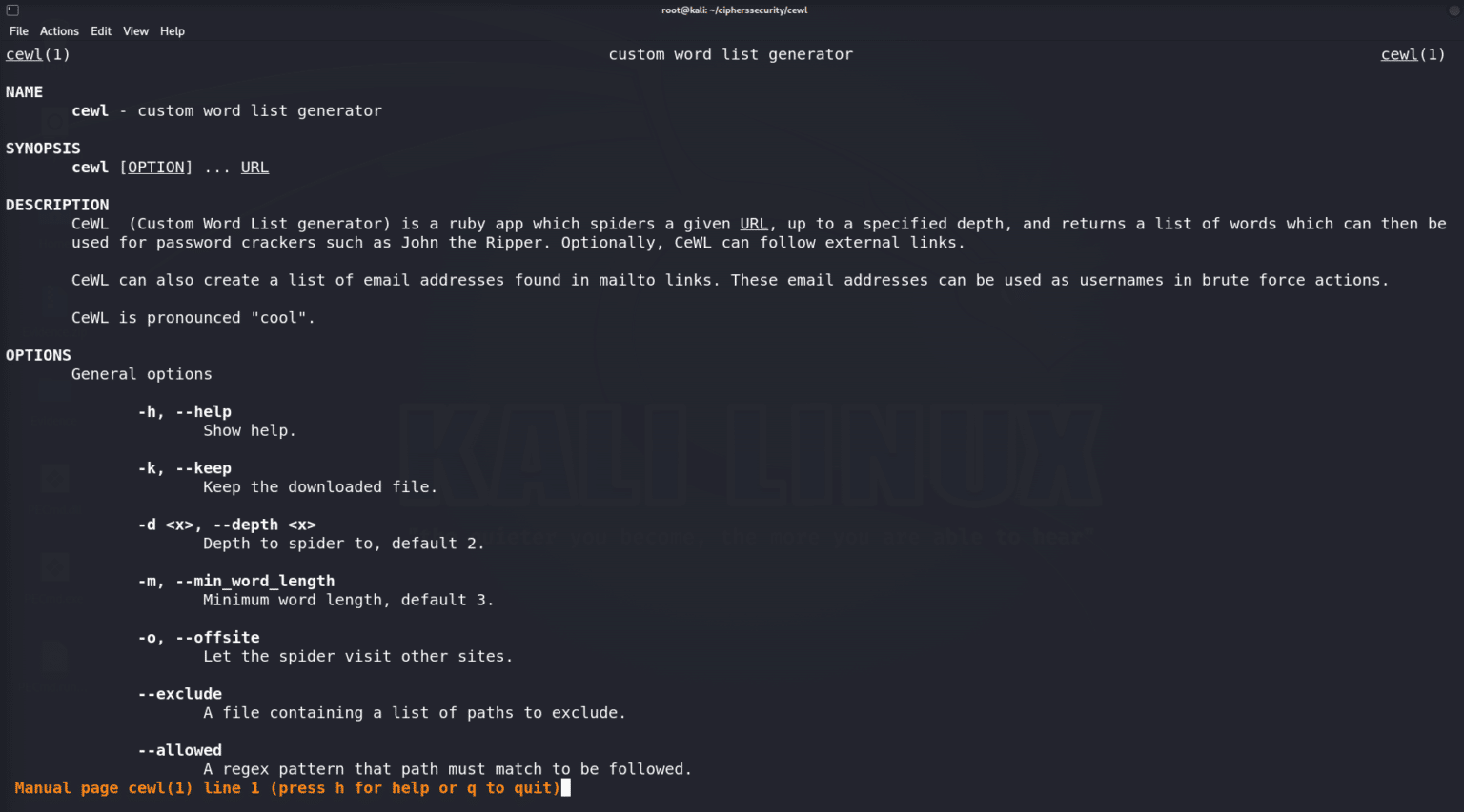 How To Use CeWL Tool For Wordlist Generation